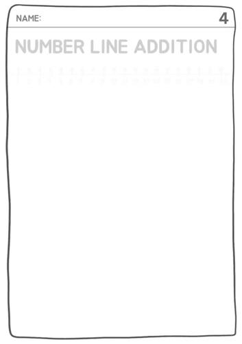 Addition & Subtraction & Mixed within 20 using a Number Line Worksheets