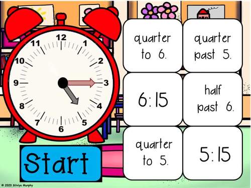 Quarter past time power point game by Murphys lesson design studio