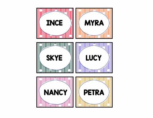 Printable Name Labels, Locker Labels, Mailbox labels, Bin Tags,Name Plates