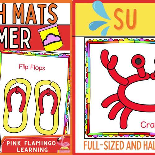 Summer Playdoh Mats for Preschool and Kindergarten No Prep Printables