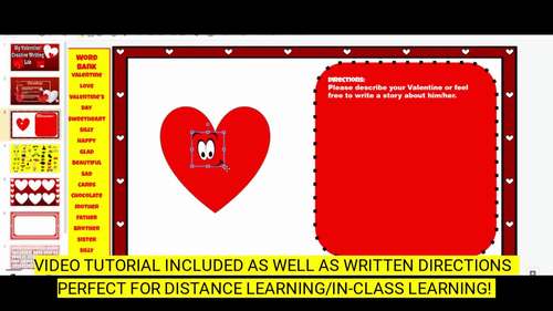 VALENTINE'S DAY WRITING LAB - ALL DIGITAL by K's Digital Store | TPT