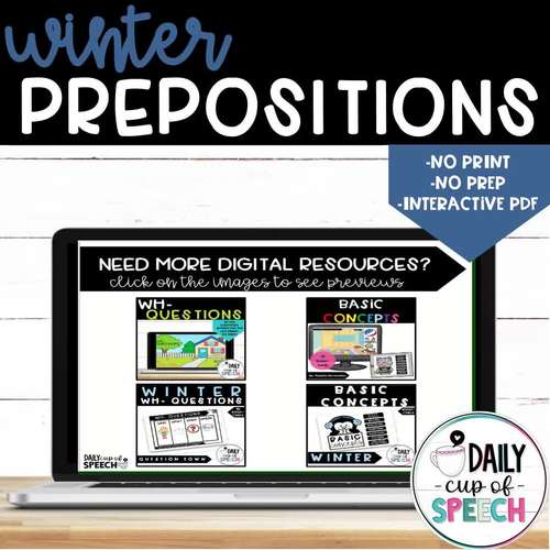 Prepositions Speech Therapy | Spatial Concepts Speech Therapy No Prep ...