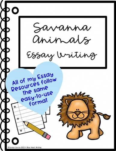 Animals Savanna Biome by Blue Heart Writing | TPT