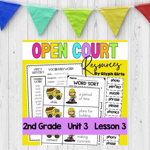 Open Court Reading 2nd Grade Unit 3, Lesson 3 Resources by Glyph Girls