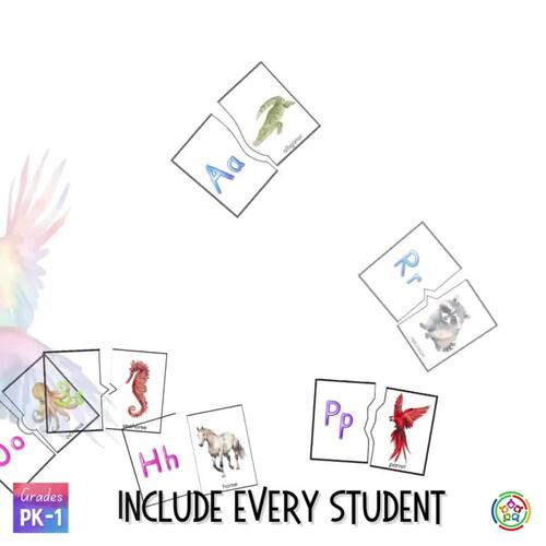 Partner Pairing Puzzles | Beginning Letter Sounds | Class Management ...