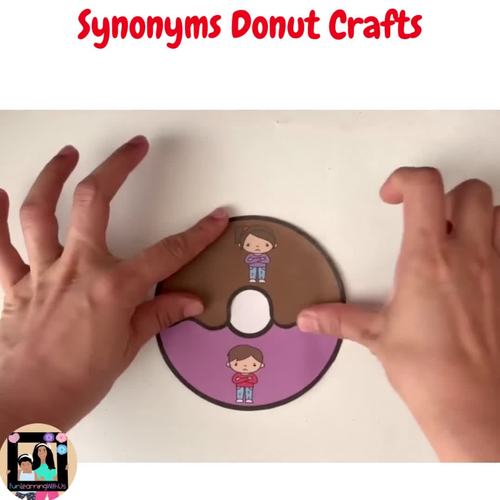 Synonyms Donut Crafts | Synonyms Center Activities by Fun Learning With Us