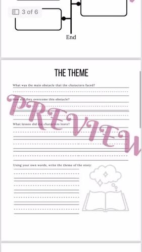 Reading Worksheets: Plot, Theme, Setting, and Characters | TPT