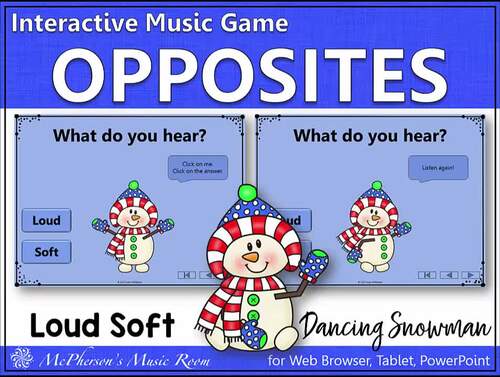 Winter Music Activity Loud Soft Interactive Dynamics Game {Dancing Snowman}