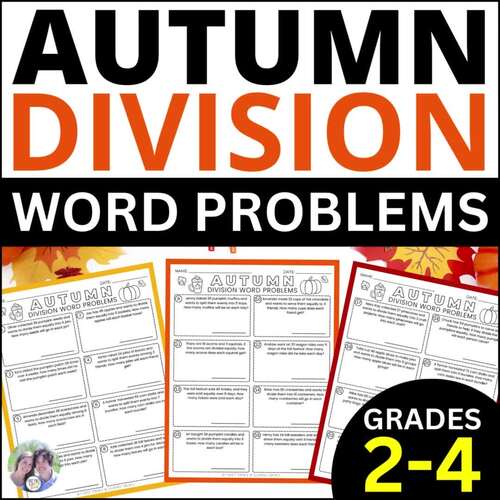 Autumn Division Word Problems Worksheets Fall - Back to School Math ...
