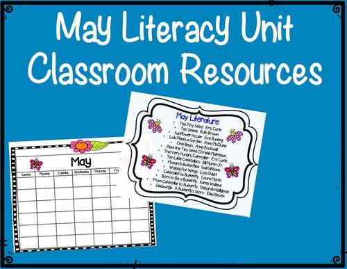 May Literacy Unit: Lesson Support For Flowers & Butterfly Literature
