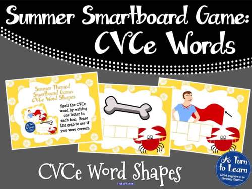 Summer Smartboard Game: CVCe Word Shapes (Smartboard/Promethean Board)