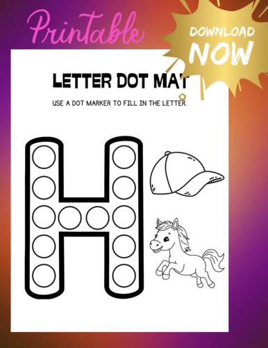 Letter H Dot Marker Page Printable Learn the Letter H Activity ...