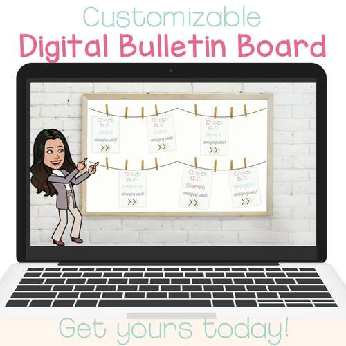 Digital Bulletin Board | Google Slides | Show off student work! | TPT
