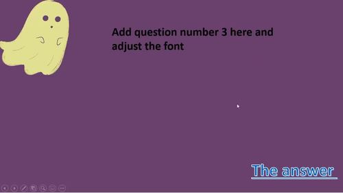 Halloween template theme quiz game, halloween template by Language bites