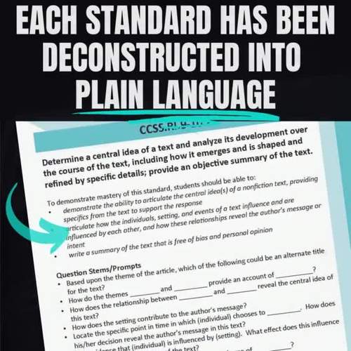 Common Core Question Stems 9th and 10th Grade ELA BUNDLE - Over 800 ...