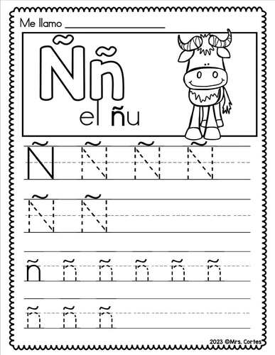 Fonética K-1: De sonidos a sílabas- Letra Ññ by mrscortes | TPT