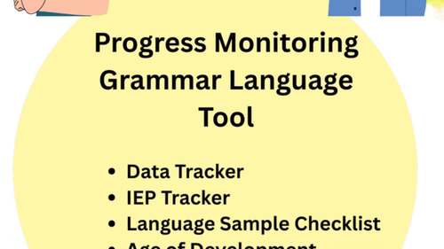 Bilingual Language Progress Monitoring Tool Grammar Data Tracking IEP ...