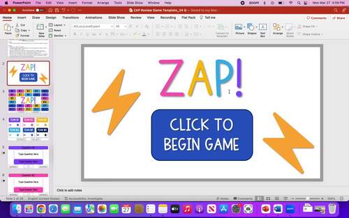 Editable ZAP Review Game Interactive Template | Test Prep | The Unfair Game Editable ZAP Review Game Interactive Template | Test Prep | The Unfair Game