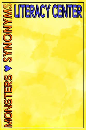 SYNONYMS LITERACY CENTER Synonyms Activity Grammar Activity Vocabulary