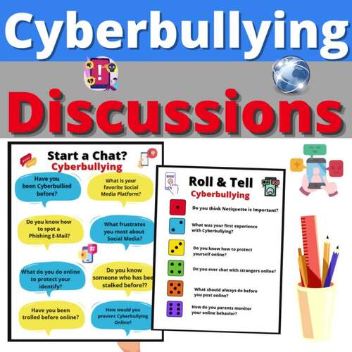 Cyberbullying Discussion Questions Activities Internet Safety No Prep