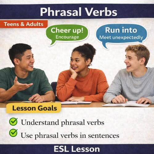 ESL Phrasal Verbs Lesson for Teens & Adults | Meaning, Synonyms by ESLJAM