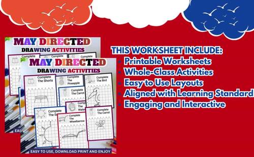 May Fun Directed Drawing Activities 2nd,3rd,4th,5th,6th,Grade | TPT