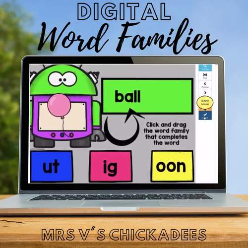 Word Family: Digital Task Cards | BOOM CARDS™ | Distance Learning