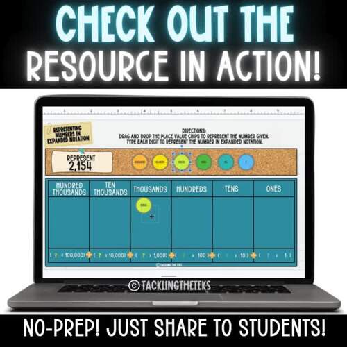 3rd Grade Represent Numbers in Expanded Notation Digital Activity 3.2A