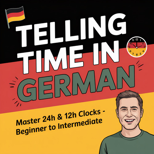 Numbers in German #2 - Telling Time (24h & 12h Clocks) by LangAdvance