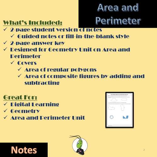 Area of Regular Polygons and Composite Figures Geometry Guided Notes ...