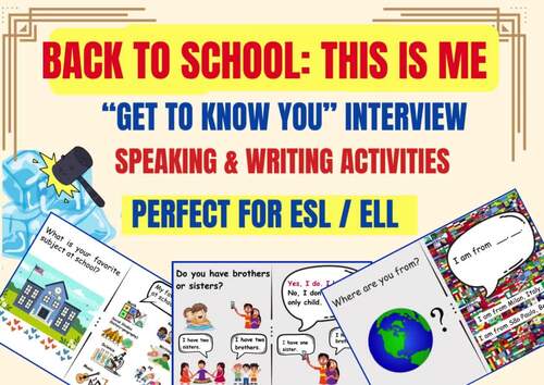 Newcomers First Week: Get to Know You Speaking and Writing Activities