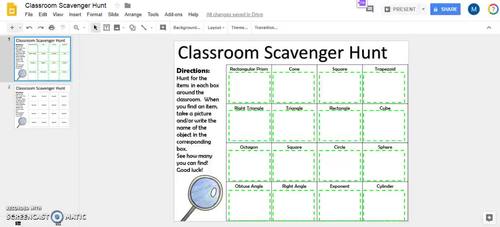 Digital Activity: Classroom Scavenger Hunt by Math Made Modern | TPT