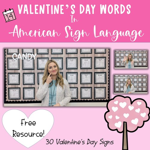 Valentine's Day Vocab ASL by How to Sign | TPT