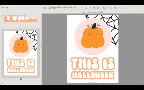 Groovy Halloween Music Lyric | Posters by musicpluscoffee | TPT