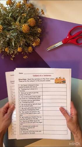 Subject and Predicate of a Sentence Bundle, L 2.3, task cards ...