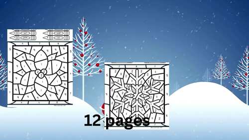 Noël - Coloriage par nombre (French Xmas Color by Number/Colour by Number)
