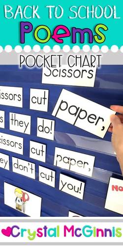 Back to School Poems for Shared Reading (Pocket Chart Version) | TPT