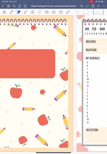 Digital Teacher Lesson Planner Notepad for GoodNotes by ...