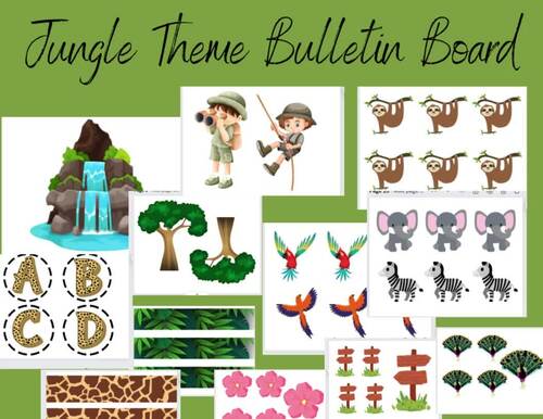Jungle theme bulletin board! by The Magic Apple | TPT