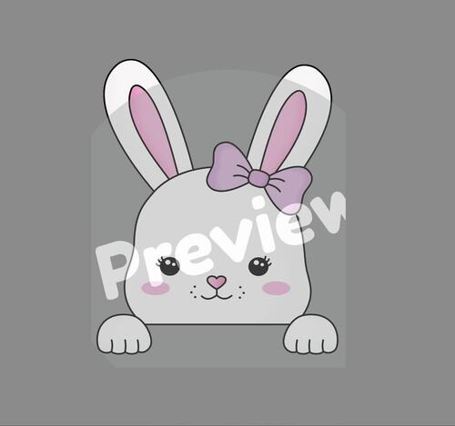 Easter Bunny Toppers Clip Art: Peeking Clipart | Page Topper for Borders