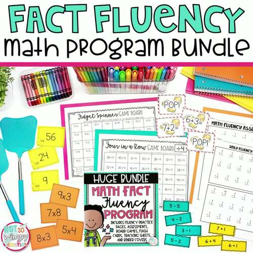 Math Facts Fluency - Addition, Subtraction, Multiplication, Division BUNDLE
