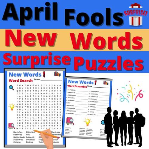 April Fools Day Word Search New Words Puzzles No Prep Surprise | TPT