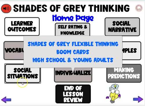 BOOM Shades of Grey Flexible Thinking Social Skills High School Conflict
