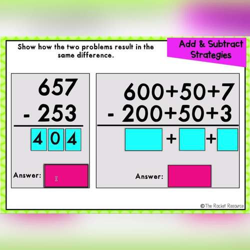 Addition and Subtraction Strategies and Properties BOOM™ Cards 2.NBT.9
