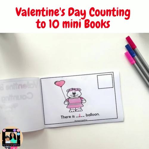 Valentine's Day Counting to 10 Adapted Book | Math Emergent Reader Activity