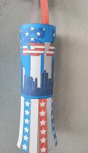 Patriot Day Memorial day Remember 911 windsock craft patriotc 4th July