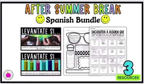 Spanish After Summer Break / Back to School Icebreaker Game and ...