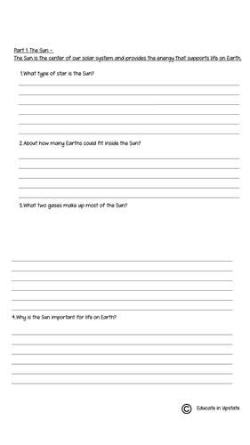 Solar System WebQuest | Middle School Space Unit | Planets, Reading Passage