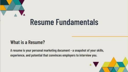 Resume & Cover Letter Mastery | Interactive Slides + Templates | TPT