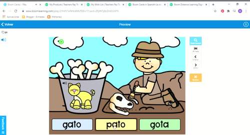 Boom Cards: Lectura PALABRAS | Reading Comprehension in Spanish by Ms ...